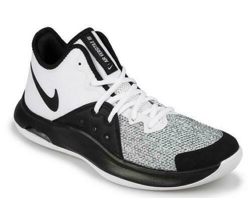 Nike Men's Air Versitile III AO4430 100 Black White Basketball Sneakers ...