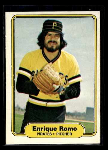 1982 Fleer Baseball #496 Enrique Romo "Set Break" Mint Pittsburgh ...