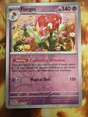 Pokémon TCG Florges 088/167 Sv06: Twilight Masquerade Reverse Holo ...