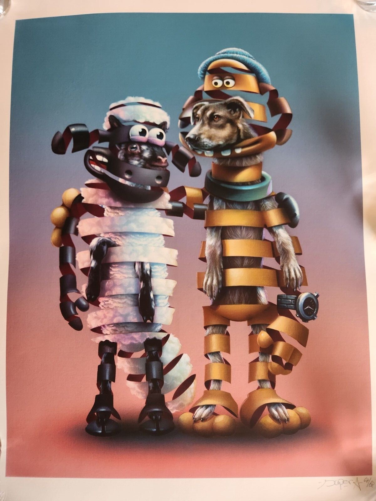 Super A x Aardman Animations “SHAUN AND BITZER” #68/68 COA - Stefan ...