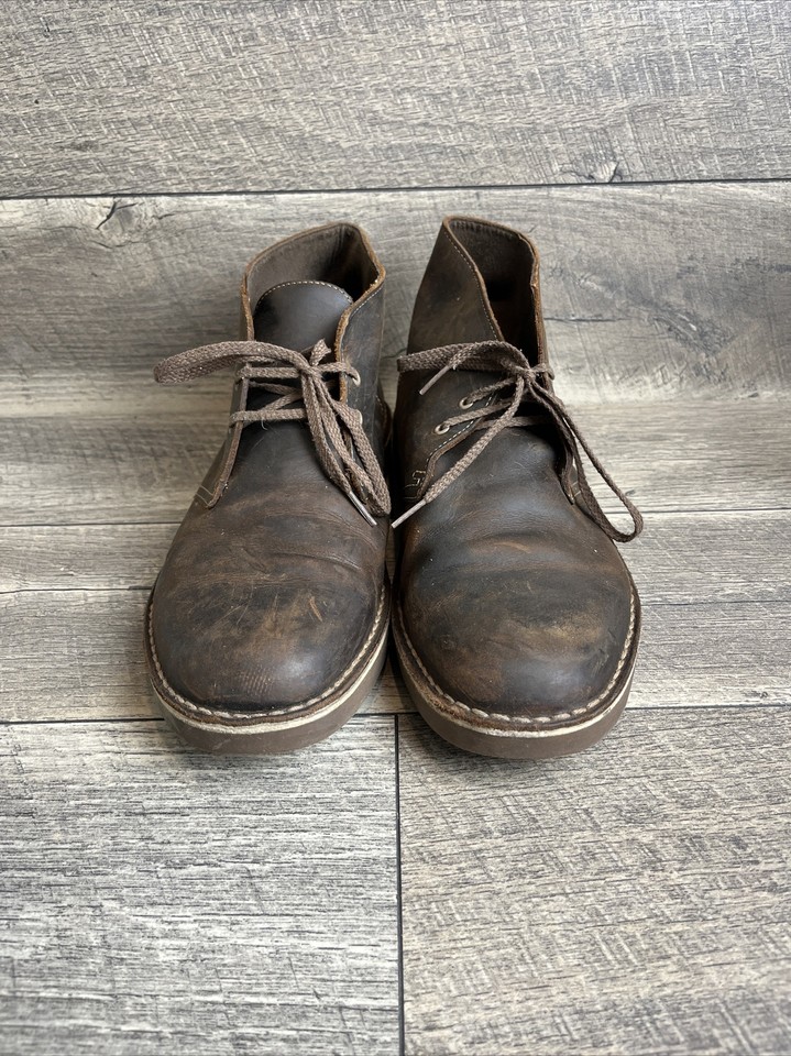 Clarks Collection 15522 Bushacre Brown Leather Lace Up Boots Shoes US ...