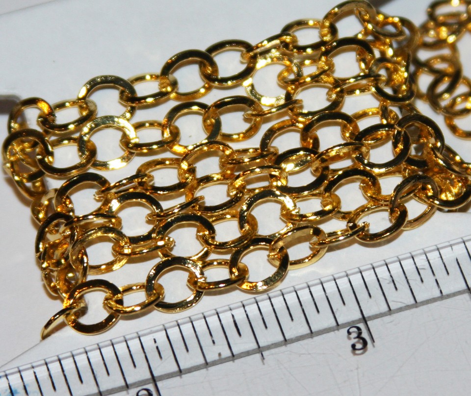 5ft flat round chunky cable chain 6mm Available in 6 colors | eBay