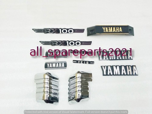 For Yamaha RX100 Tank & Side Cover 3D Chrome Emblem Logo Monogram Kit ...