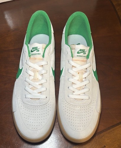MENS NIKE HERITAGE VULC SB CD5010 101 LUCKY GREEN GUM US MENS SIZE 12 ...