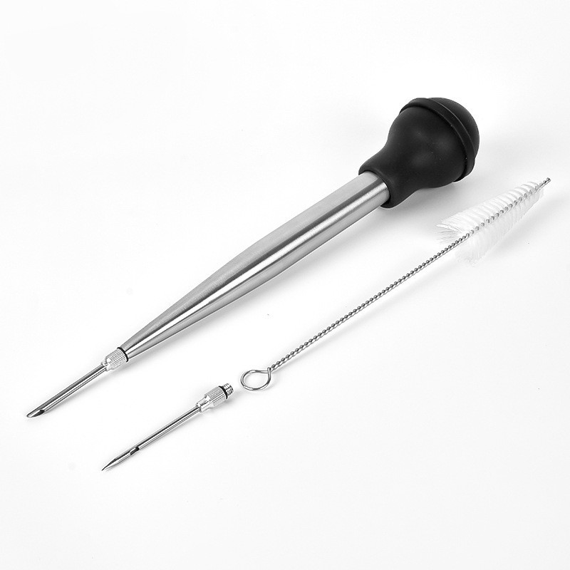 Kitchen Stainless Steel Turkey Baster for Cooking Metal Turkey Baster ...