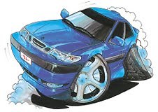 Saab 9-3 Blue Coupe Cartoon car t-shirt in sizes S-3XL viggen turbo ...