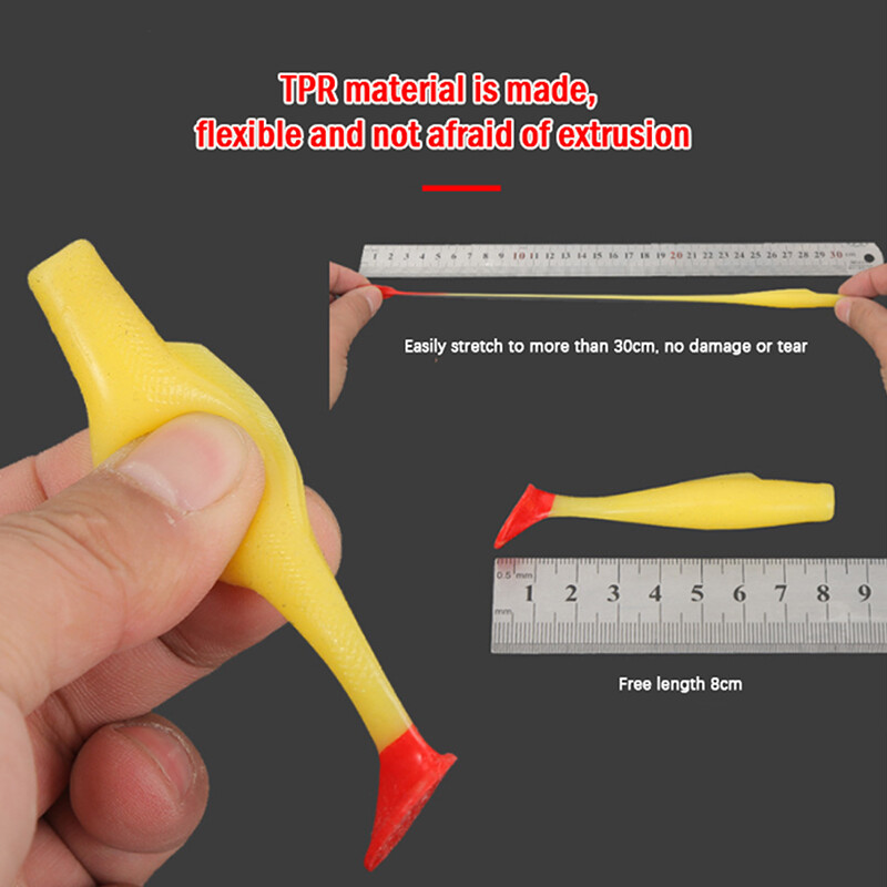 6pcs TPR Soft Lure 8 cm Rubber Fishing Lure Shad Swim baits Silicone ...