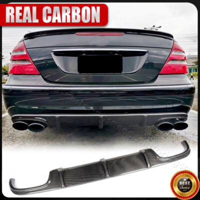 For Benz W211 E55 For AMG 2002-06 Rear Bumper Diffuser Lip Spoiler REAL ...