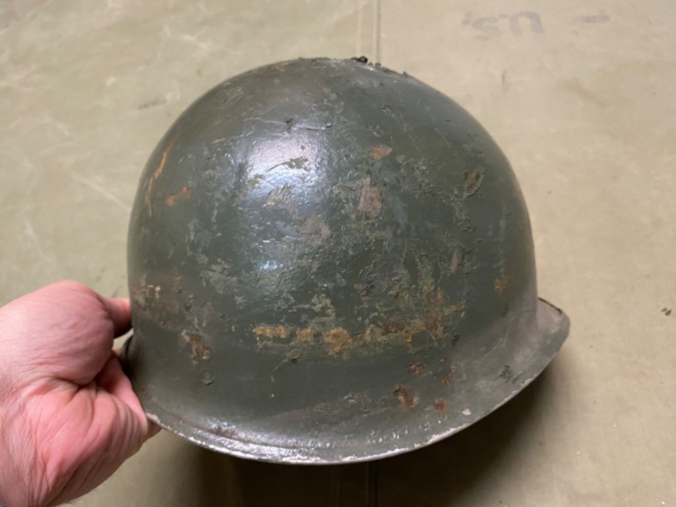 ORIGINAL WWII US ARMY M1 HELMET SHELL, FRONT SEAM | eBay
