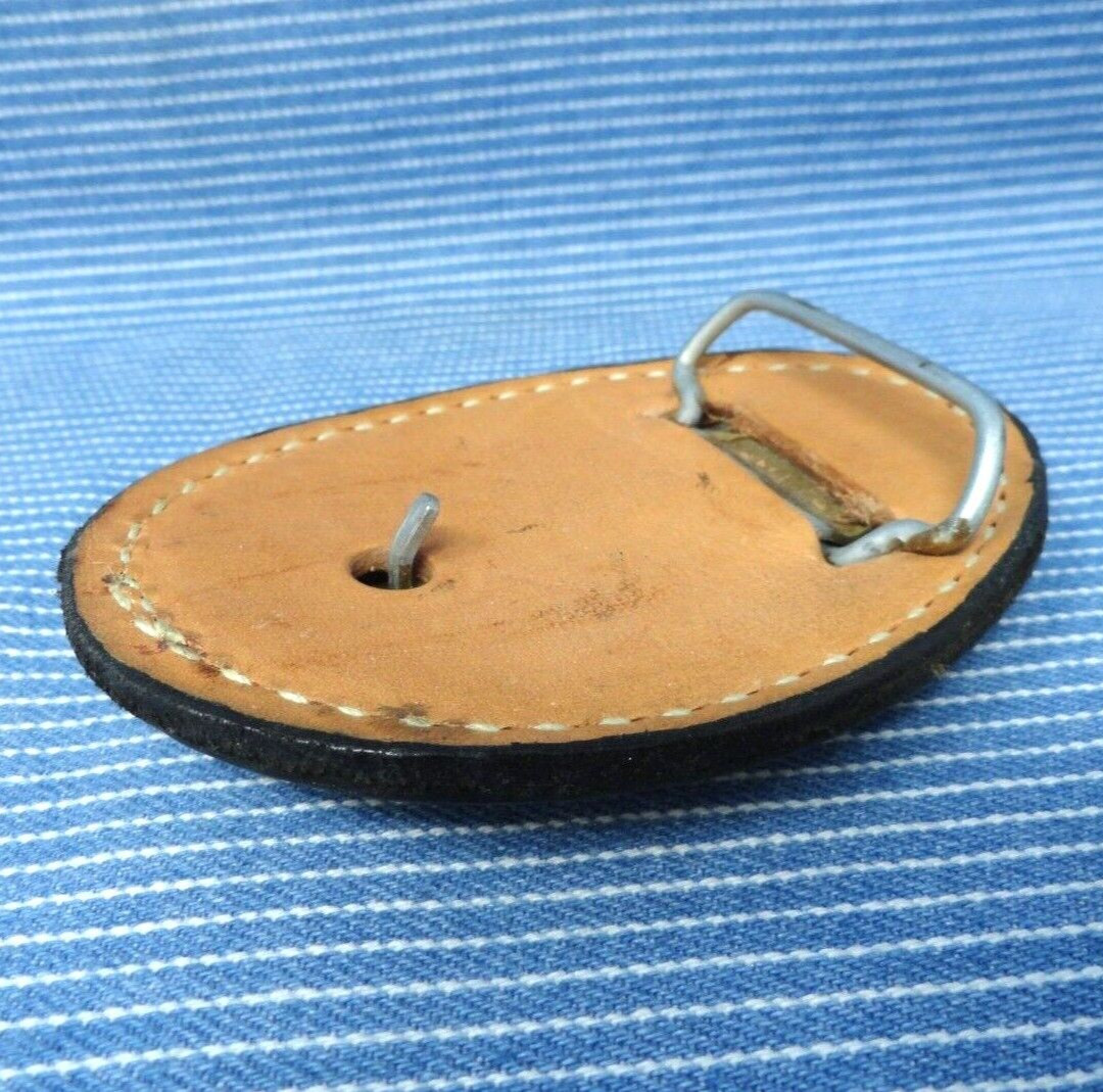 NASCAR Race Car Leather Belt Buckle Auto Racing Stock… - Gem