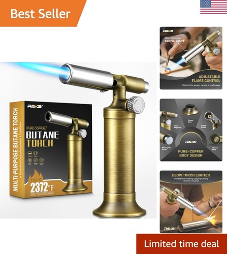 Portable Copper Butane Torch for Cooking & Soldering - Ergonomic Design ...