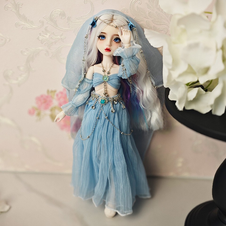 1/6 BJD Doll Pretty Girl SD Ball Jointed Doll Face Makeup Eyes Blue ...