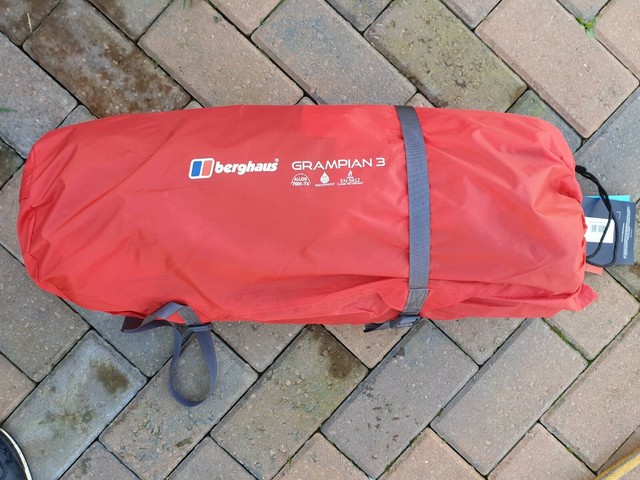 Berghaus Grampian 3 Compact Camping 3-Person Tent - Red for sale online ...