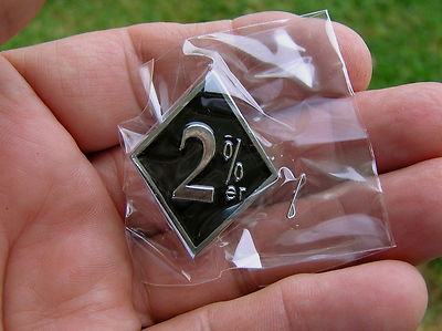 TWO PERCENT 2%er LAPEL PIN Keep On Vannin Badge *NEW* Vanning or Biker ...