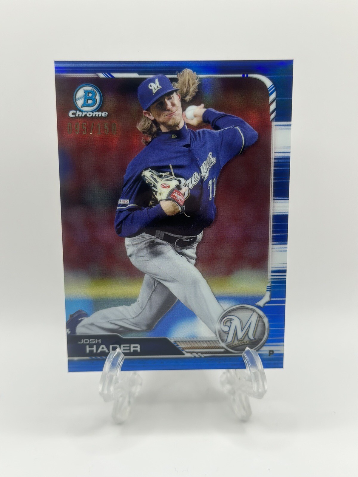 2019 Bowman Chrome #33 Josh Hader Blue Refractor /150 | eBay