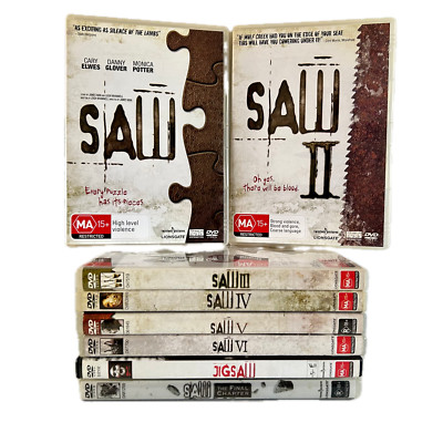 SAW (DVD, Bundle) Bulk Lot - 1 - 6, Jigsaw & The Final Chapter - Horror ...