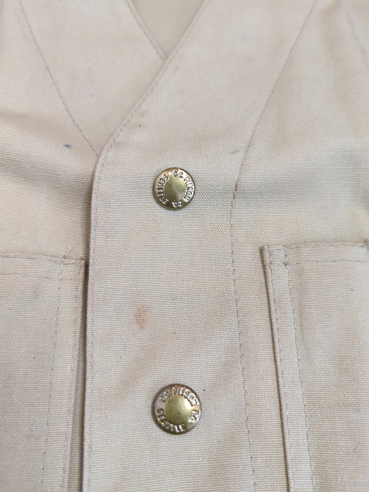 Vintage 1950s Filson Canvas Hunting Fishing Utility Vest 1960s Union ...