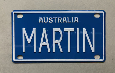 MARTIN Novelty Mini Number Plate | eBay Australia