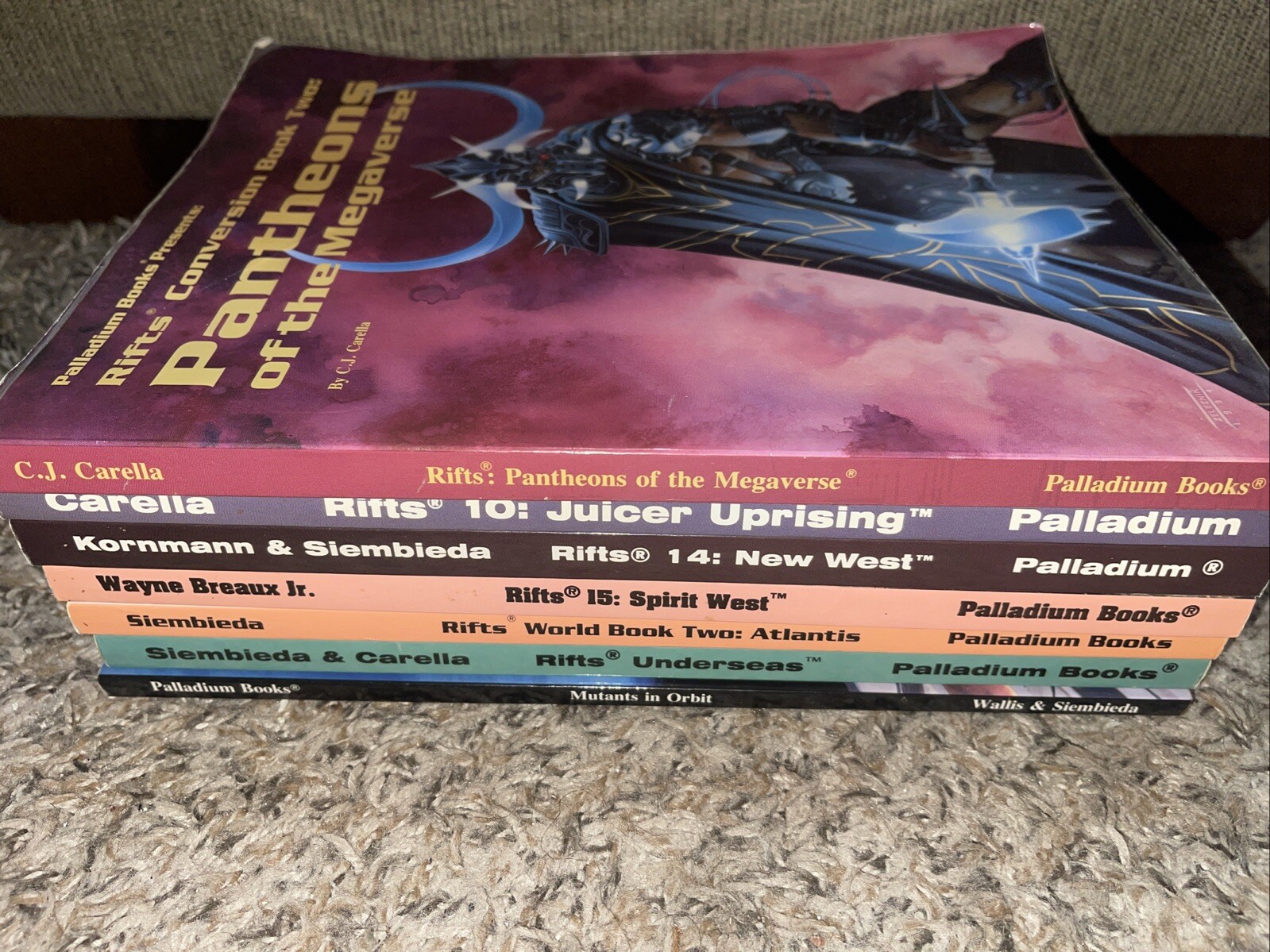 Lot of 7 Palladium Rift Books RPG: Mutants Underseas Atlantis Juicer ...