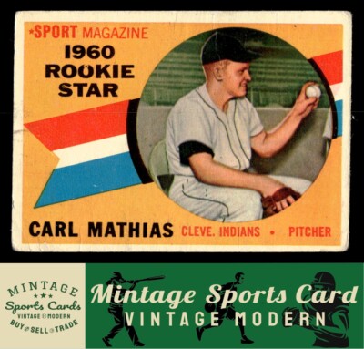 1960 Topps - Carl Mathias - Rookie RC #139 Indians Low Grade | eBay