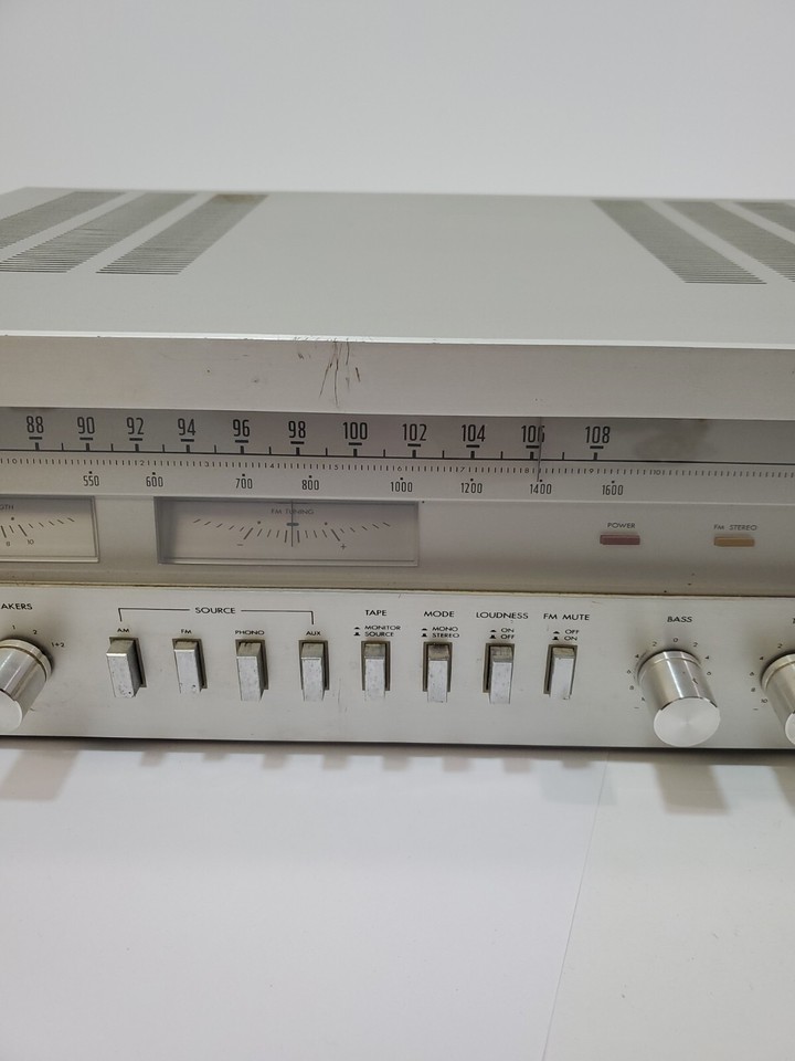 JVC Model JR-S81H Vintage 1977 Stereo Receiver Big Face Silver Tested N ...