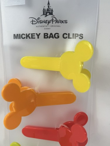 Disney Parks Citrus Mickey Mouse Icon Chip Bag Clips SET OF 4 BRAND NEW ...