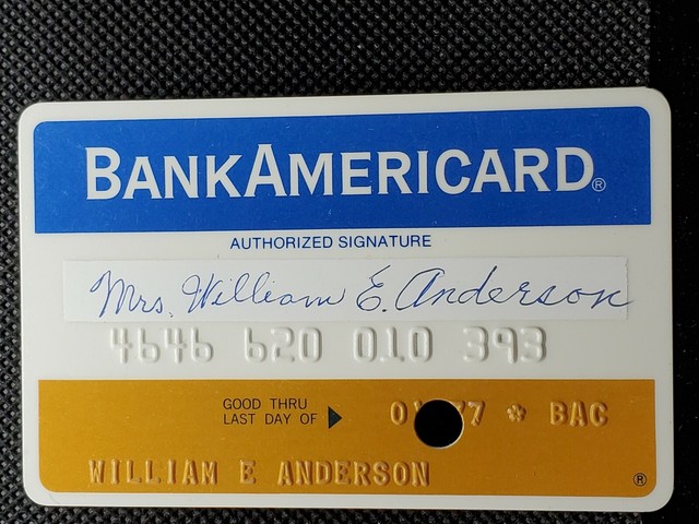 BankAmericard exp 1977♡Free Shipping♡cc1444♡ canceled | eBay