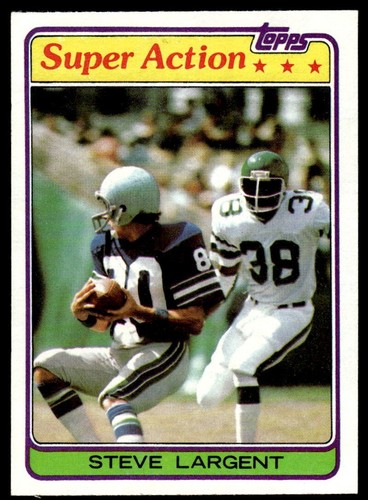 1981 Topps Super Action 343 Steve Largent Seattle Seahawks NFL football ...