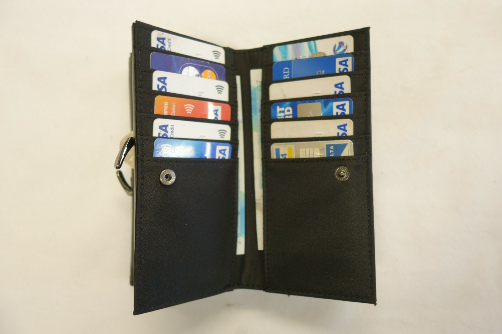 Ladies Leather Purse Wallet Black Extra Large Size | eBay UK