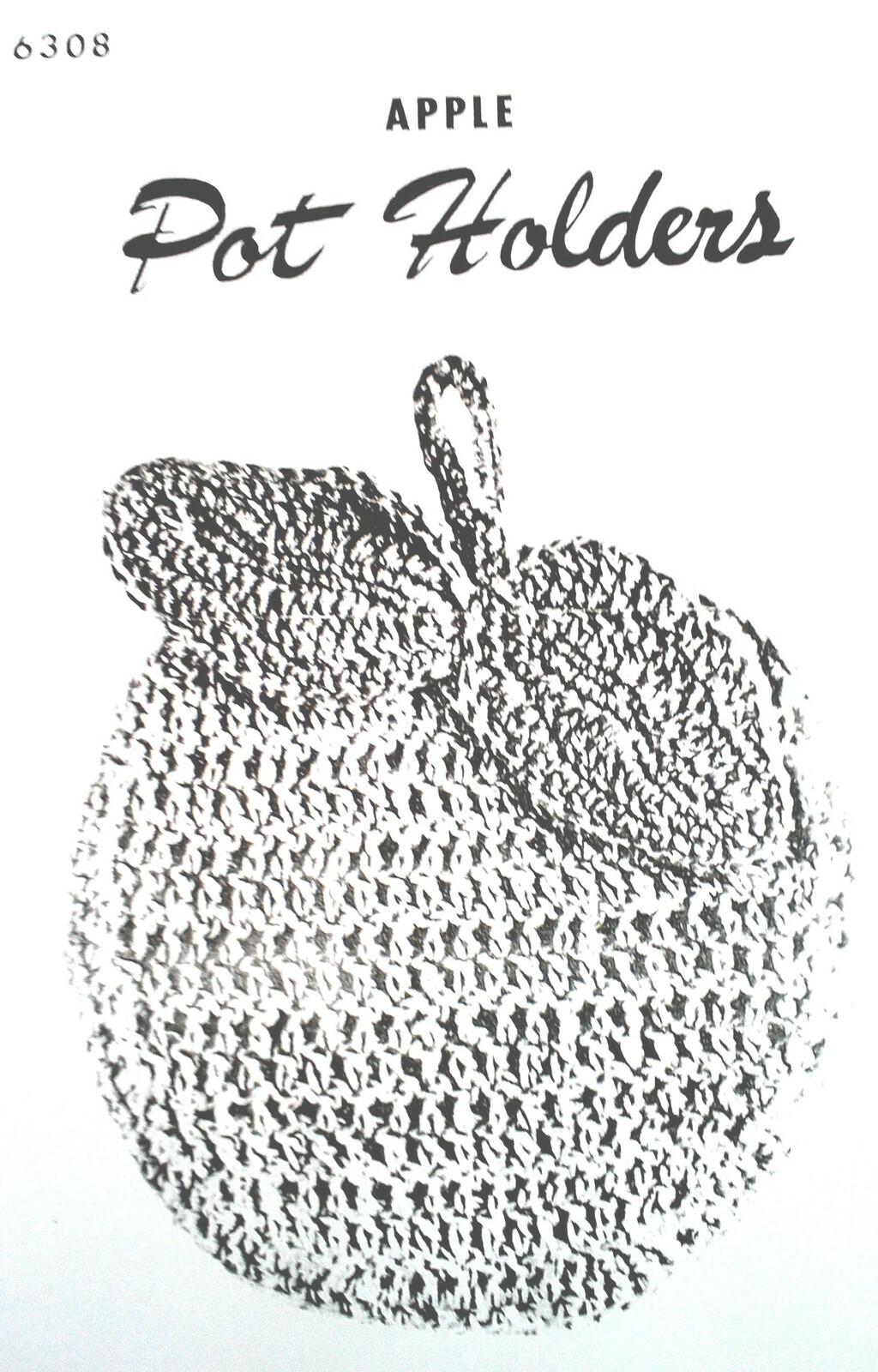 6308 Vintage Grandmother's APPLE POTHOLDER Pattern to Crochet ...