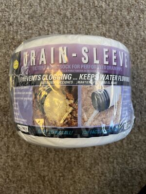 Drain Sleeve Filter Fabric Sock 4”x 100’ French Drain for Corrugated ...