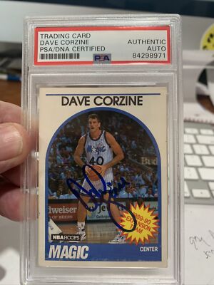 Dave Corzine Signed Card Psa/dna 1989 Nba Hoops | eBay