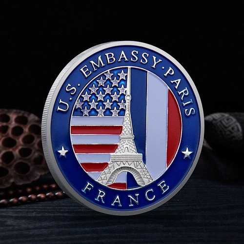 United States Department of State France Paris Embassy Challenge Coin ...
