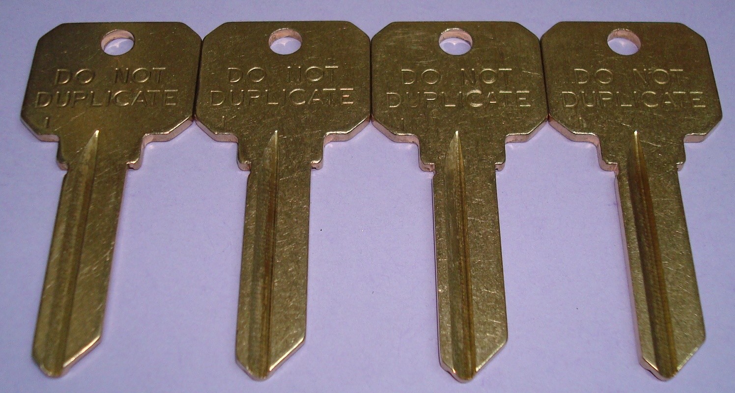 Brand New LOT OF 4 Uncut Schlage SC4 DND DO NOT DUPLICATE 6-PIN Key ...