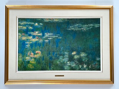 Claude Monet ' Water Lillies ' ARTAGRAPH Canvas Painting • w / COA 1987 ...