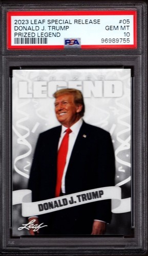 2023 LEAF SPEC. RELEASE #LE-05 DONALD J TRUMP GEM MINT PSA-10 PLUS (1 ...