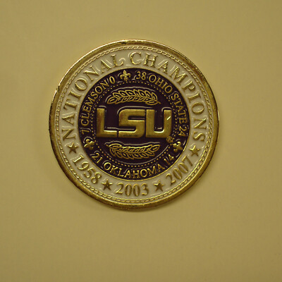 LSU TIGERS football colored National Championship coin poker guard golf ...