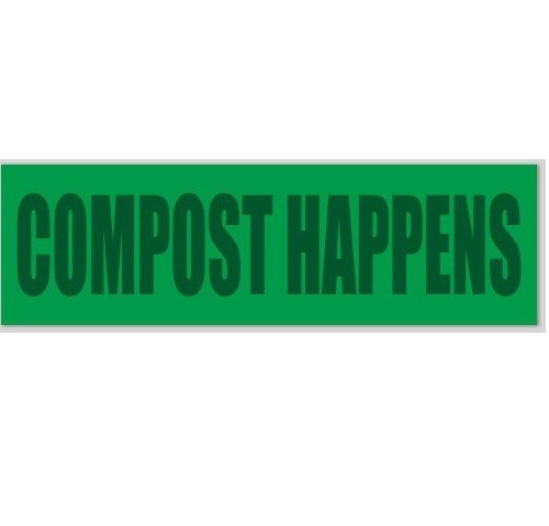Compost Happens 2.5x8 Inch Bumper Sticker | eBay