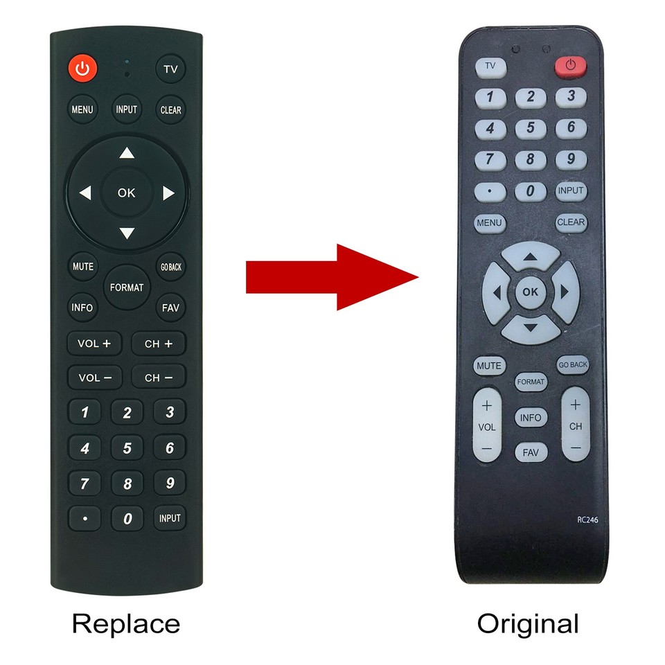 RC246 Replace Remote Control for RCA LCD TV L22HD41 L26HD41 L32HD41 ...