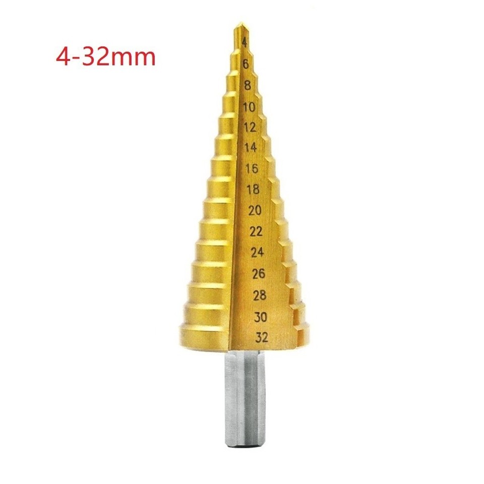 Perfect Holes Every Time with HSS Steel Step Cone Drill Bit Set - 4-12 ...