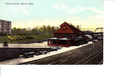 Akron, Ohio Union Station Railroad Station @ 1910 | eBay