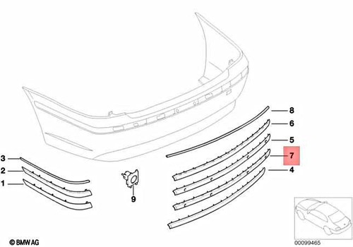 Genuine BMW E65 E66 E67 730Li 735Li Bumper Guard Center Primed ...