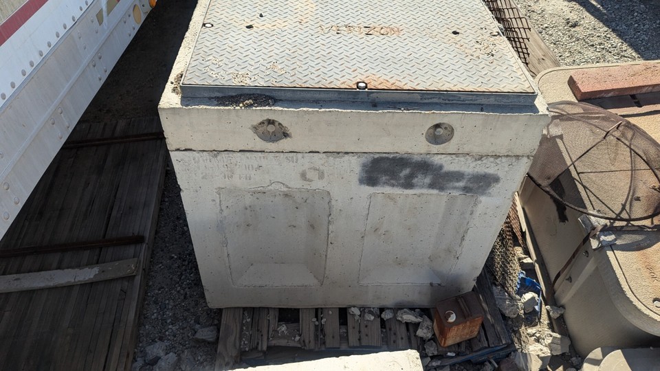 Two Large Underground Enclosure Vaults Handhole Electrical Pull Boxes ...