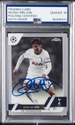 HEUNG-MIN SON SIGNED AUTOGRAPHED TRADING CARD PSA DNA AUTO 10 | eBay