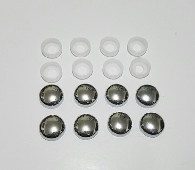8pcs CHROME SCREW CAP BOLT CAPS COVERS for Car Truck License Plate ...