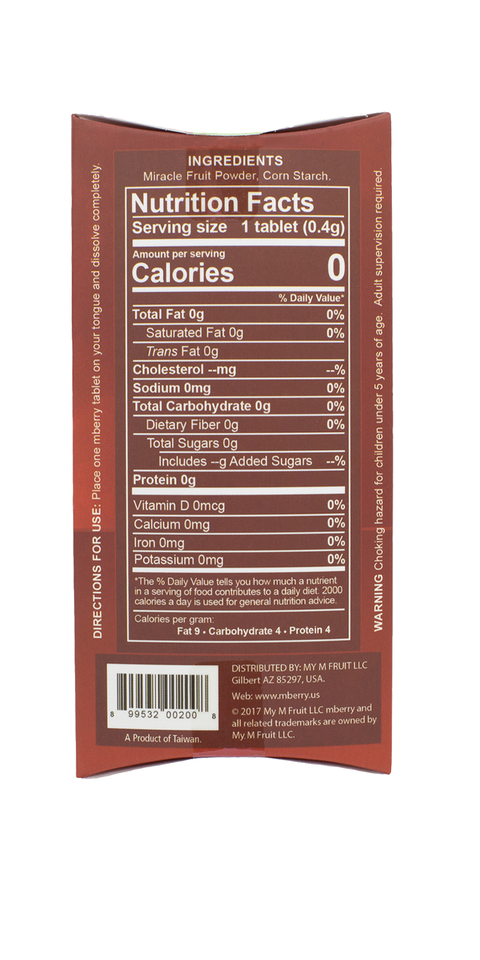 mberry Miracle Fruit Tablets, Single Pack (10 Tablets), Turn Sour into ...