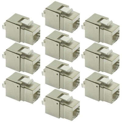 10 Pcs Cat5E RJ45 Network LAN Ethernet Keystone Jack Shield 110 Punch ...