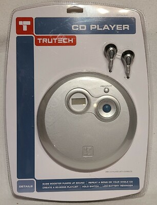 Trutech Discman Personal Portable CD Player With Earbuds T100-CD | NEW ...