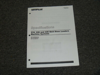 CAT Caterpillar 228 Skid Steer Loaders Machine Specs Service Repair ...