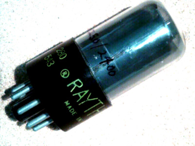 Vacuum Tube 1ea 6N7 GT Raytheon smoky glass tstd VG amp radio amplifier ...